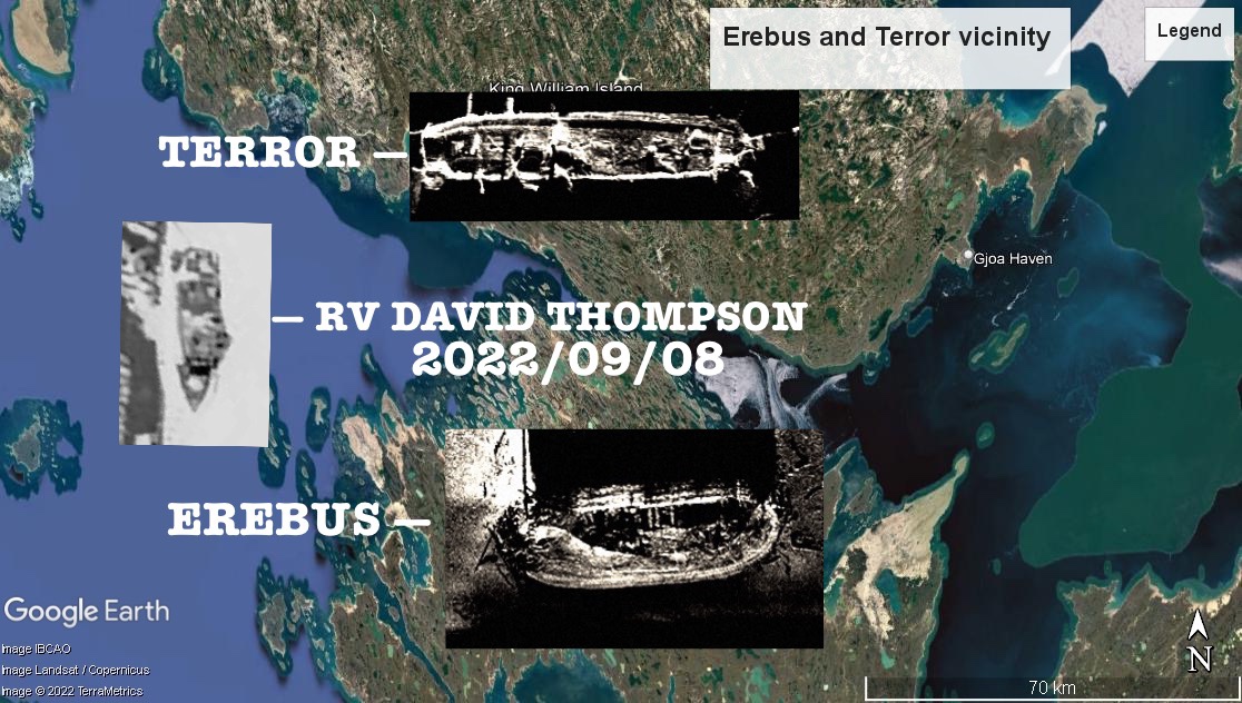 The Vessels of the 2022 Government of Canada archaeological expedition ...
